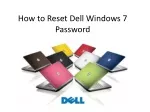 PPT - Way to reset my Dell laptop on window 7 PowerPoint Presentation ...