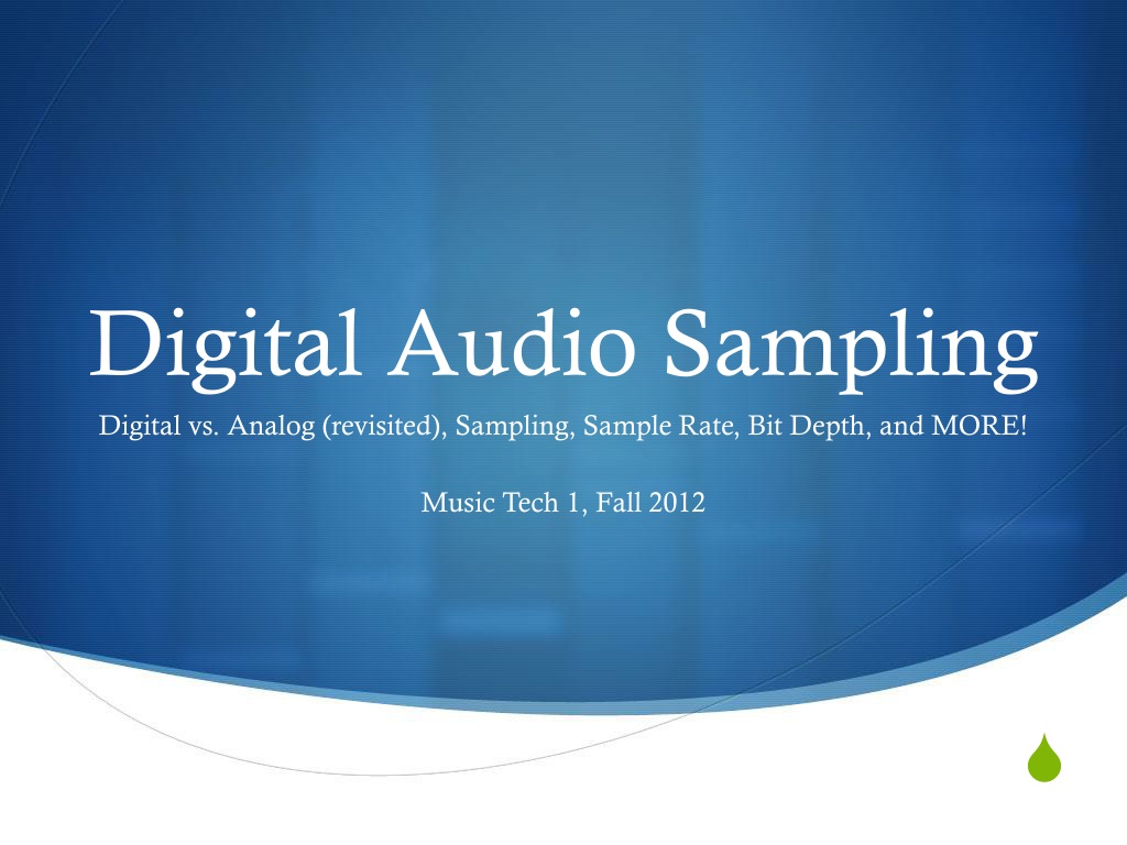 PPT - Digital Audio Sampling PowerPoint Presentation, free download ...