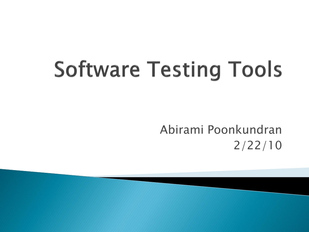 PPT - Software Testing Tools PowerPoint Presentation, free download ...