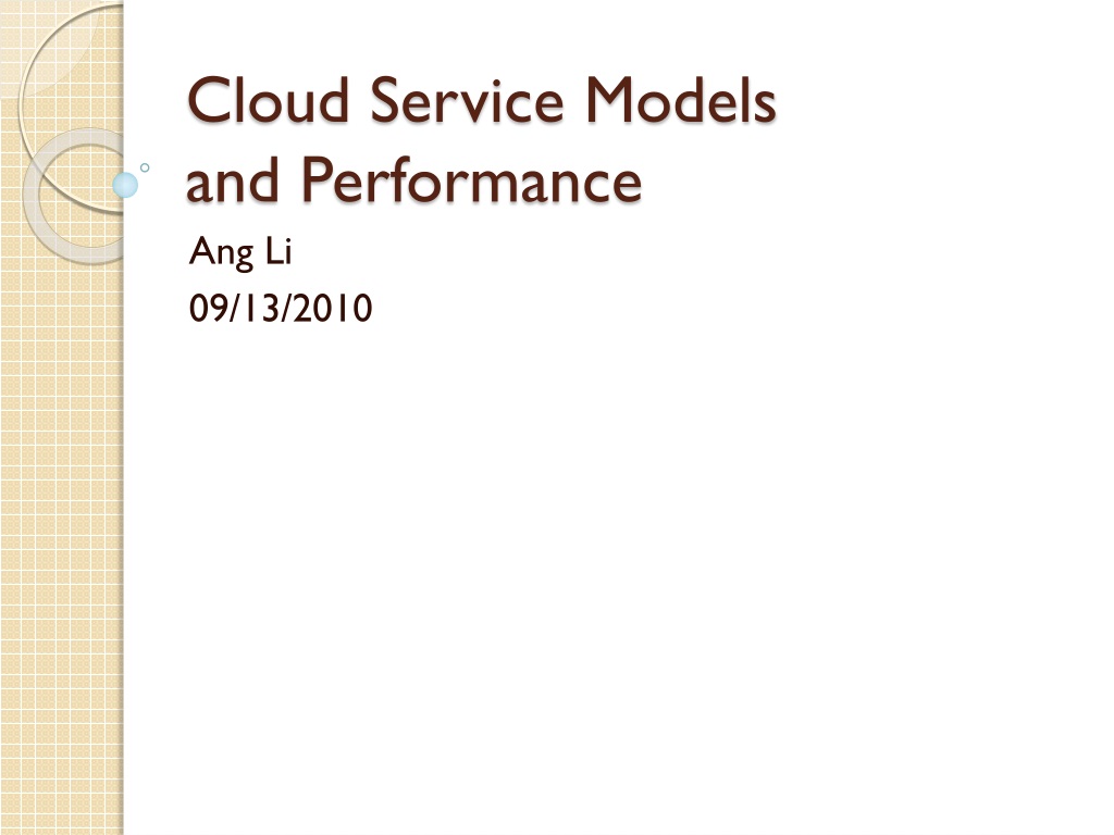 PPT - Cloud Service Models and Performance PowerPoint Presentation ...