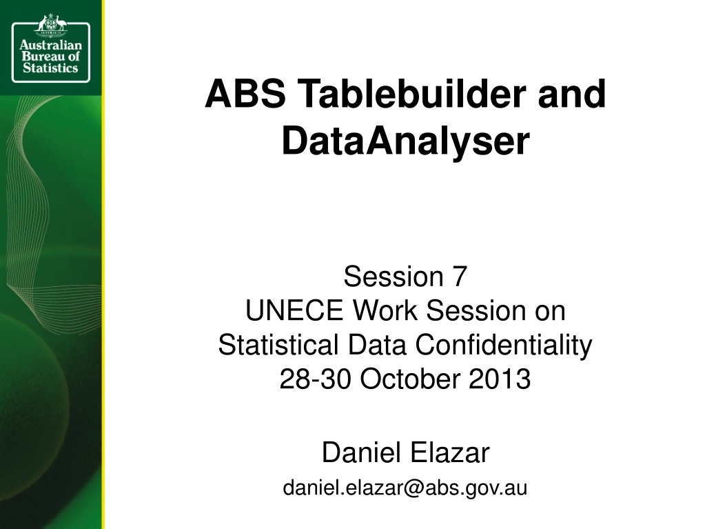 PPT - ABS Tablebuilder and DataAnalyser PowerPoint Presentation, free download - ID:1504101