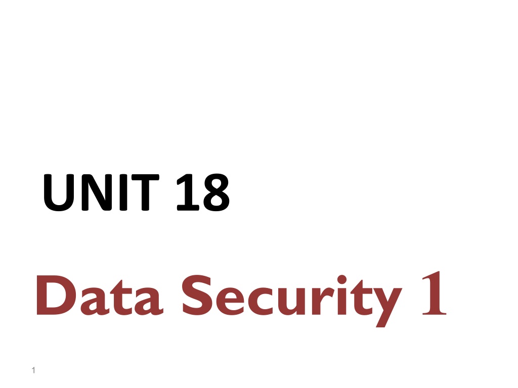 PPT - UNIT 18 PowerPoint Presentation, free download - ID:1505097
