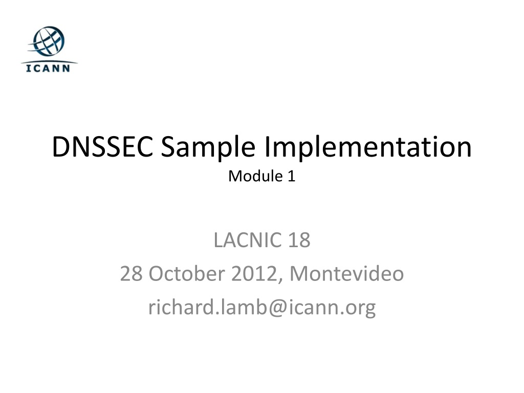 PPT - DNSSEC Sample Implementation Module 1 PowerPoint Presentation ...