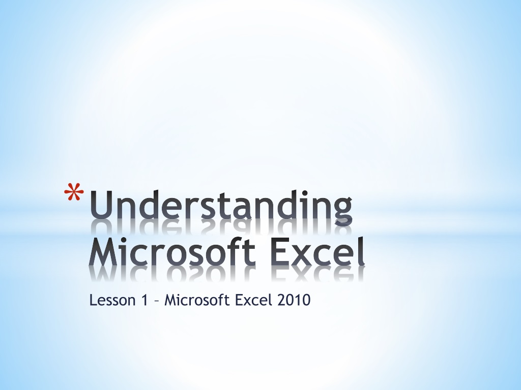 PPT - Understanding Microsoft Excel PowerPoint Presentation, free download - ID:1507473