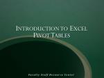 PPT - Introduction to Excel Pivot Tables PowerPoint Presentation, free ...