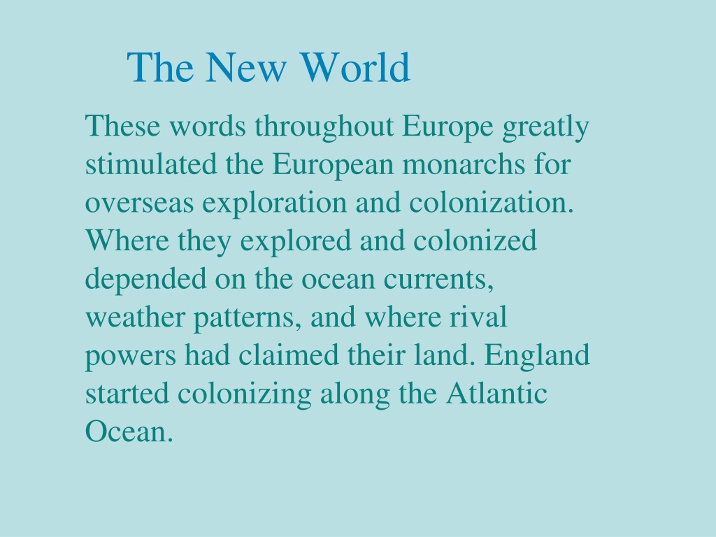 PPT - Colonization of The New World: English, Dutch, and Spanish ...