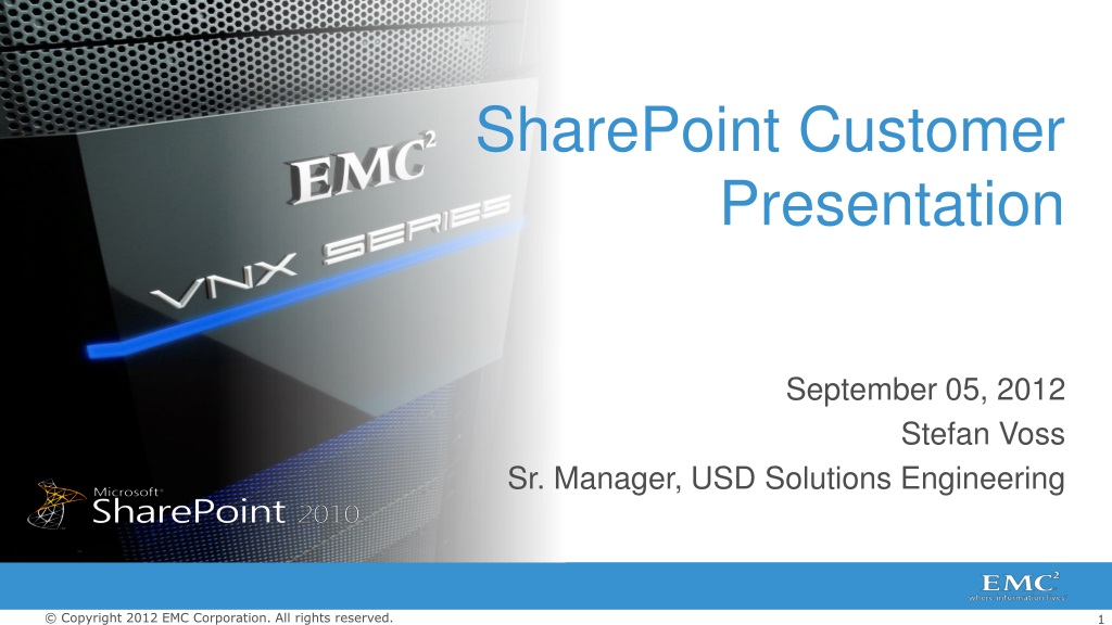 PPT - Maximizing SharePoint and VNX Efficiency PowerPoint Presentation ...