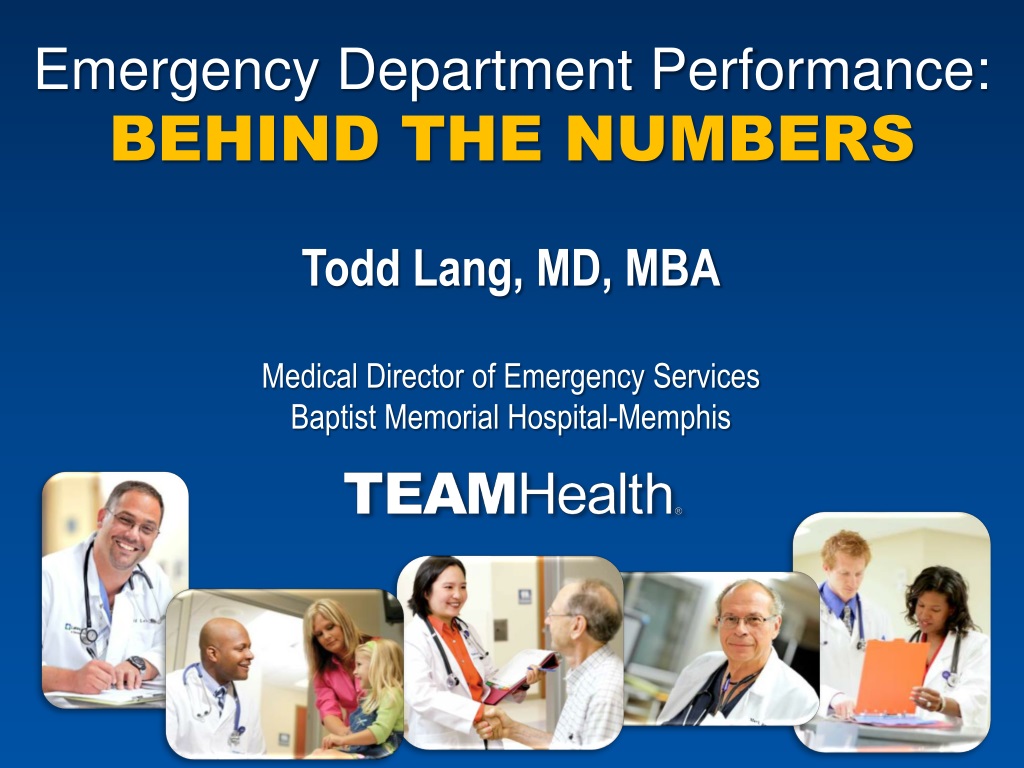 PPT - Emergency Department Performance: BEHIND THE NUMBERS PowerPoint ...