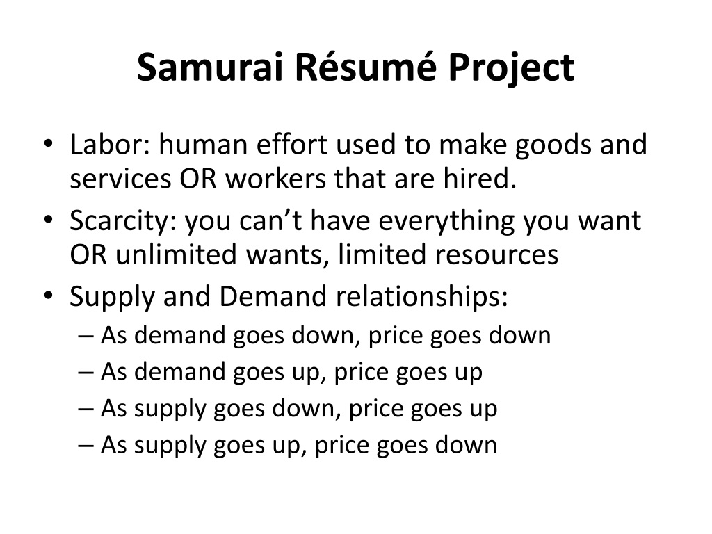 PPT - Samurai Résumé Project PowerPoint Presentation, free download ...
