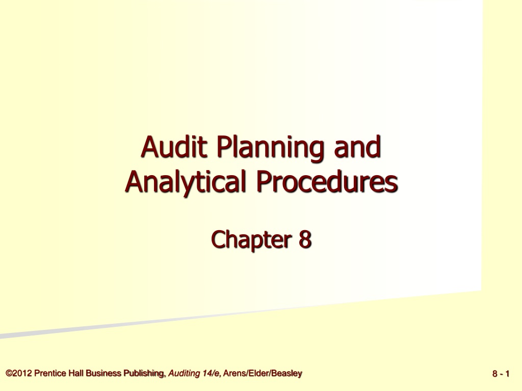 PPT - Audit Planning and Analytical Procedures PowerPoint Presentation ...