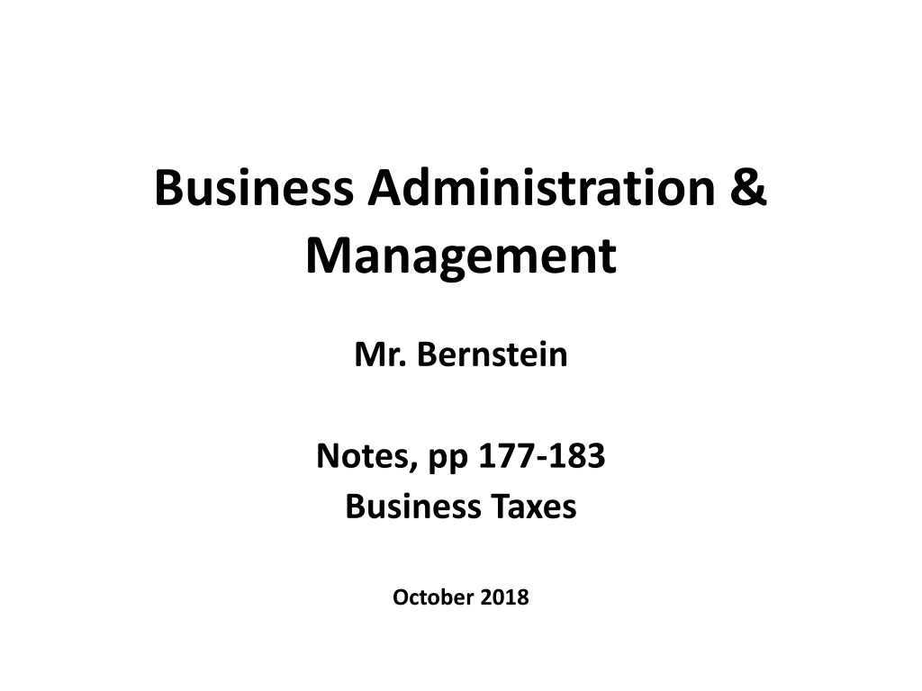 PPT - Business Administration & Management PowerPoint Presentation - ID ...