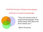 PPT - 03-60-440: Principles of Programming Languages Classification of ...
