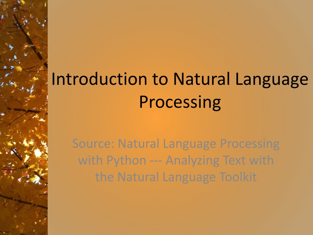 PPT - Introduction to Natural Language Processing PowerPoint ...