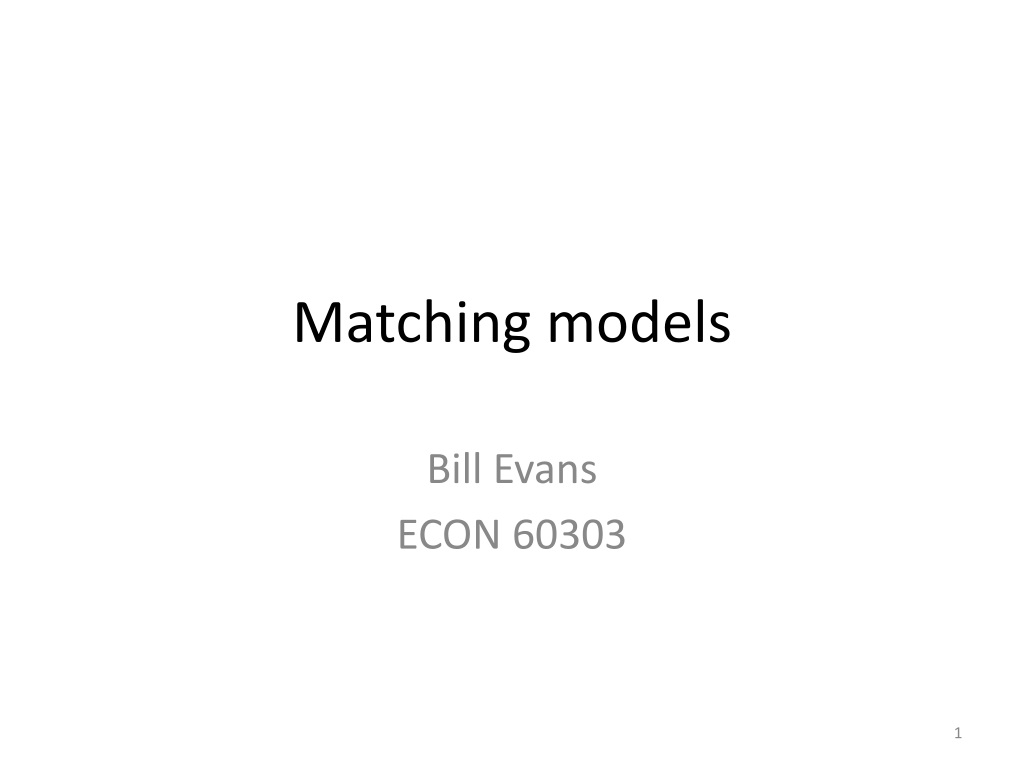 PPT - Matching models PowerPoint Presentation, free download - ID:1524137