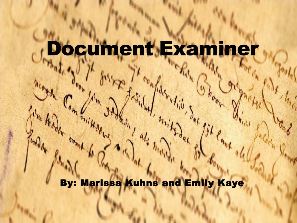 PPT - Document Examiner PowerPoint Presentation, free download - ID:1529896