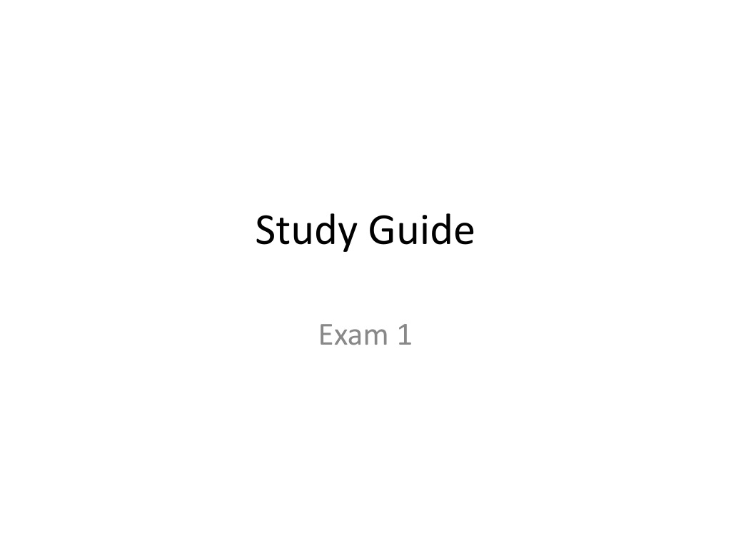 PPT - Study Guide PowerPoint Presentation, free download - ID:1531672