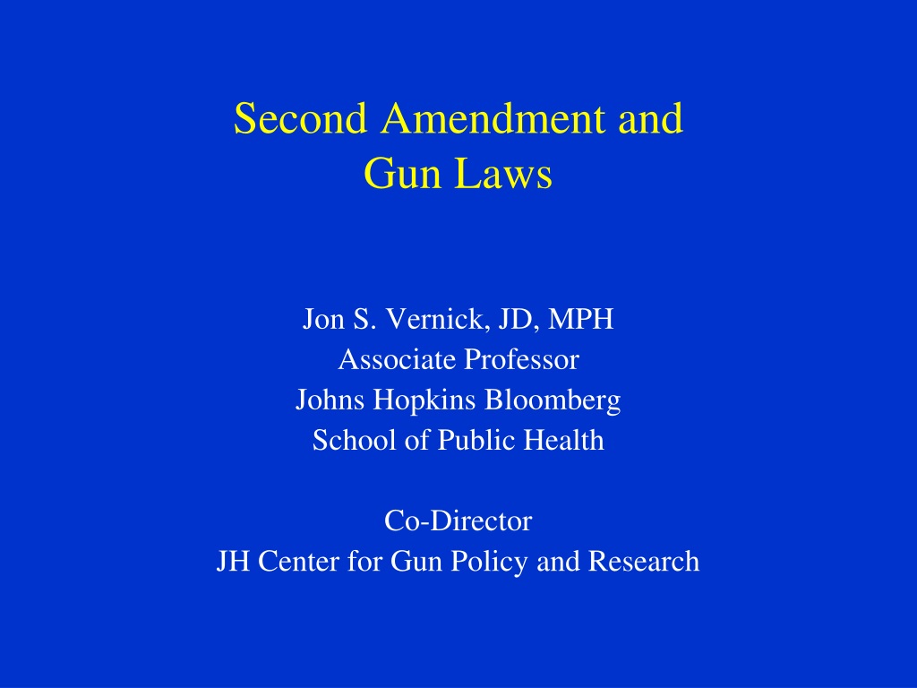 PPT - Second Amendment and Gun Laws PowerPoint Presentation, free ...