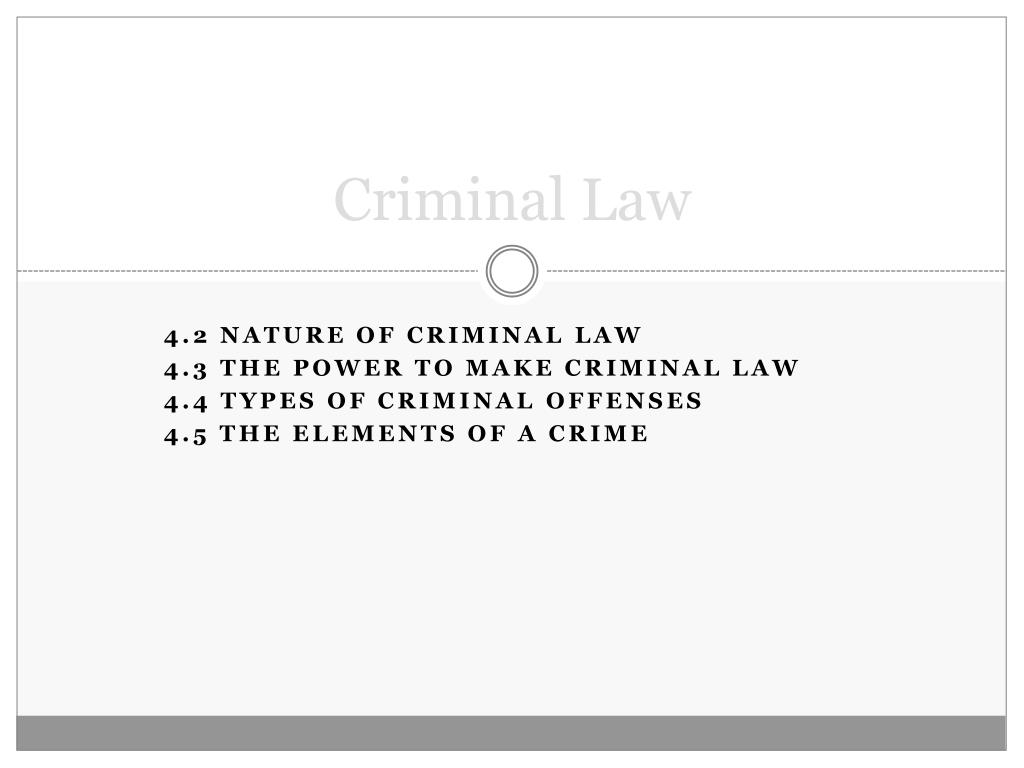 PPT - Criminal Law PowerPoint Presentation, free download - ID:1536219