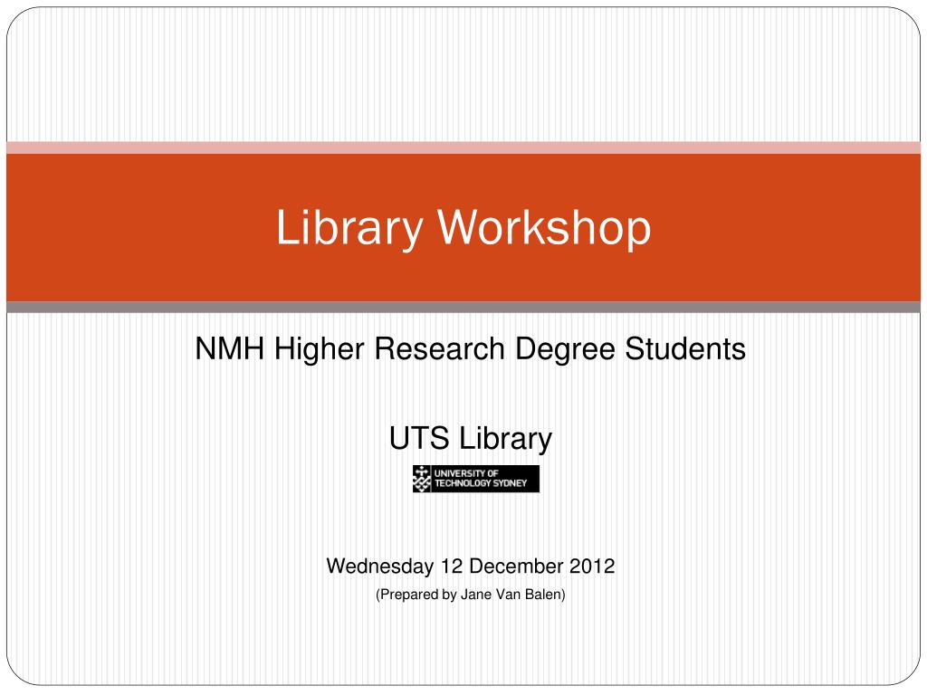 PPT - Library Workshop PowerPoint Presentation, free download - ID:1536450