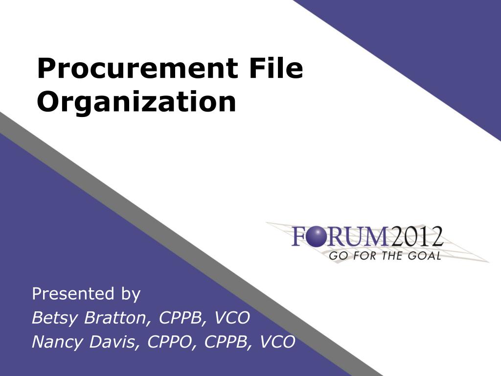 PPT - Procurement File Organization PowerPoint Presentation, free ...