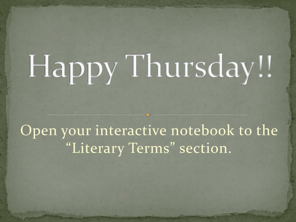 PPT - Happy Thursday!! PowerPoint Presentation, free download - ID:1537122
