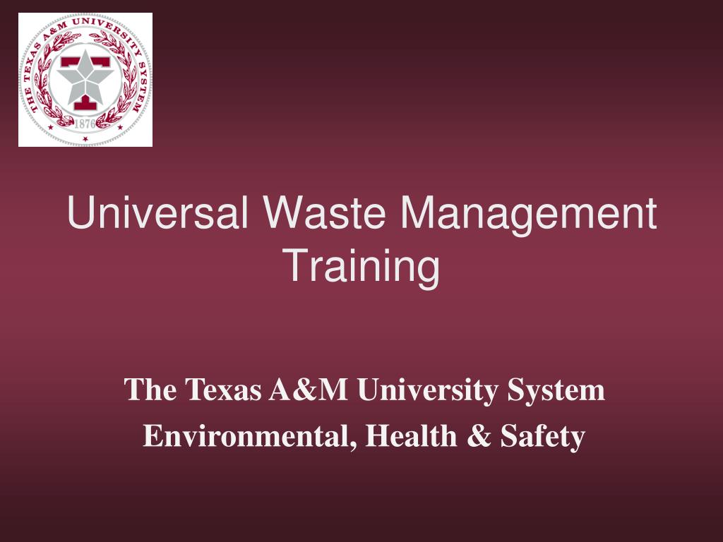 PPT - Universal Waste Management Training PowerPoint Presentation, free ...