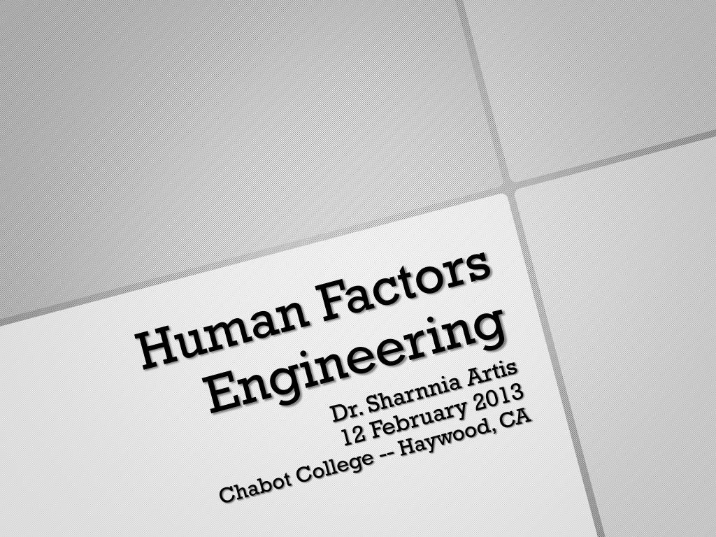 PPT - Human Factors Engineering PowerPoint Presentation, free download ...