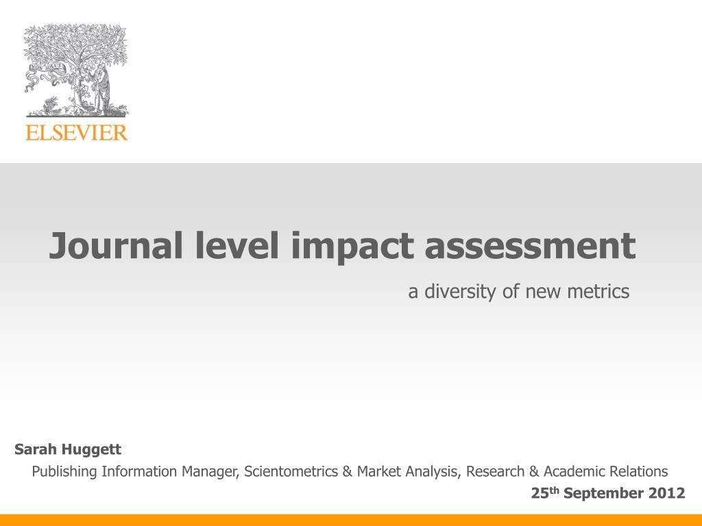 PPT - Journal level impact assessment PowerPoint Presentation, free ...