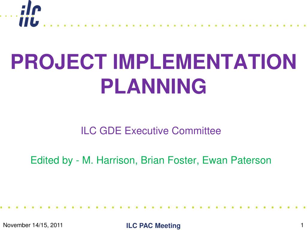 PPT - PROJECT IMPLEMENTATION PLANNING PowerPoint Presentation, free ...