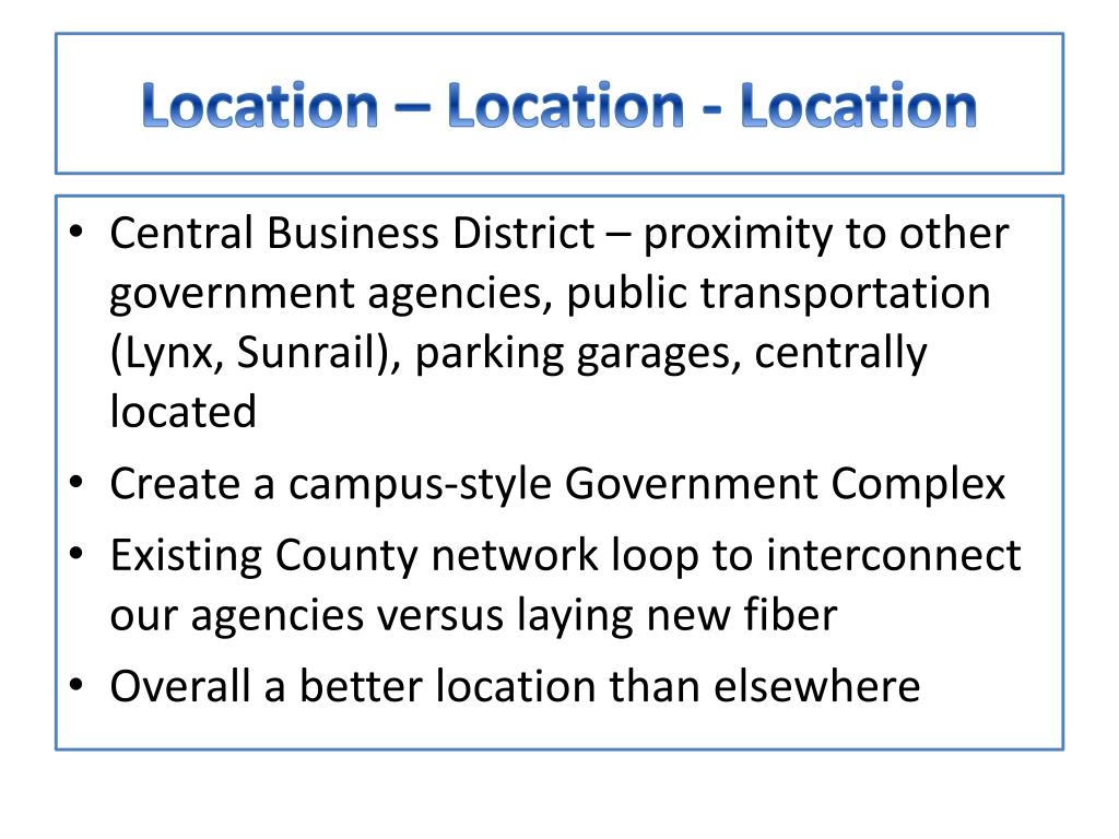 PPT - Location – Location - Location PowerPoint Presentation, free ...