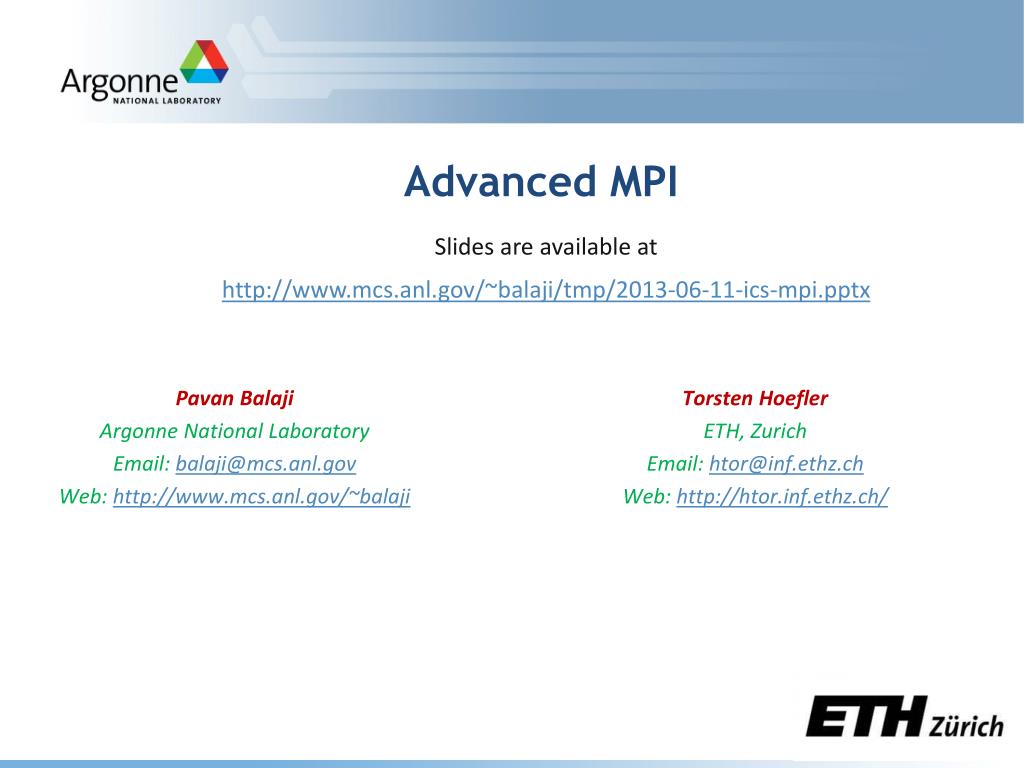 PPT - Advanced MPI PowerPoint Presentation, free download - ID:1541523