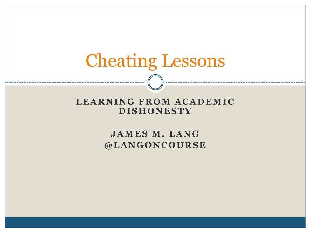 PPT - Cheating Lessons PowerPoint Presentation, free download - ID:1546171