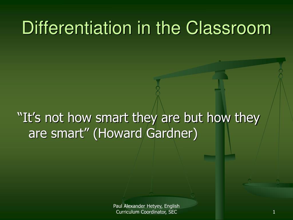 PPT - Differentiation in the Classroom PowerPoint Presentation, free ...
