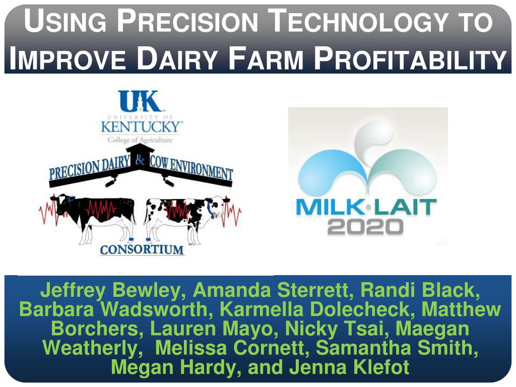 PPT - Using Precision Technology to Improve Dairy Farm Profitability ...