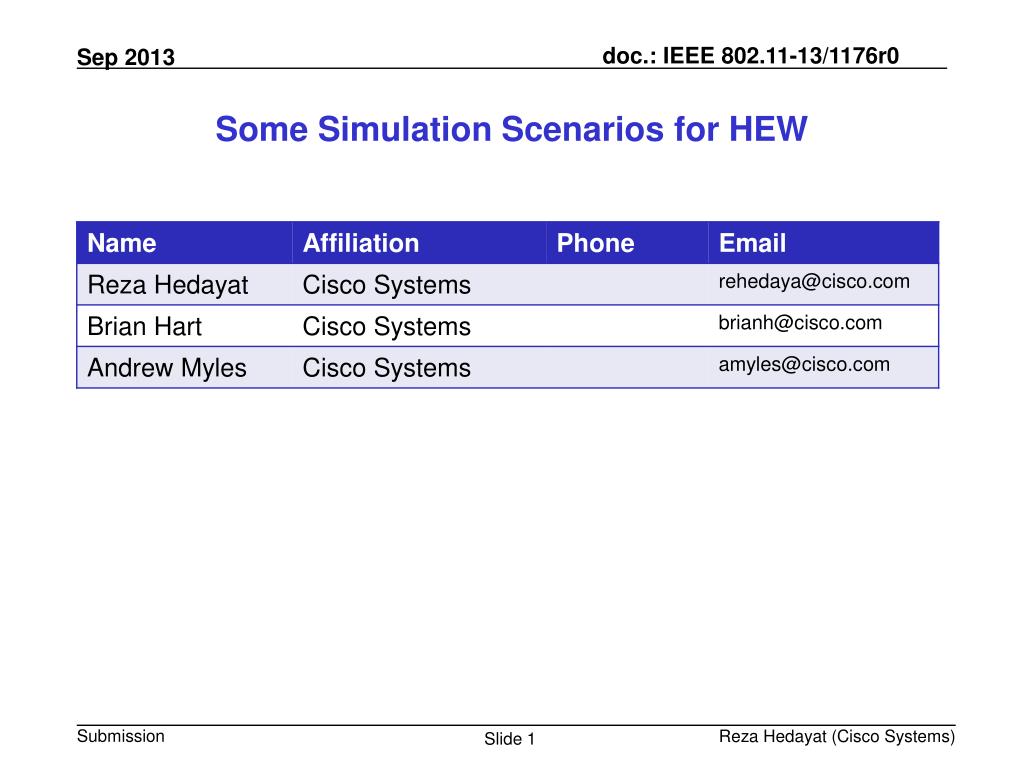 PPT - Some Simulation Scenarios for HEW PowerPoint Presentation, free ...
