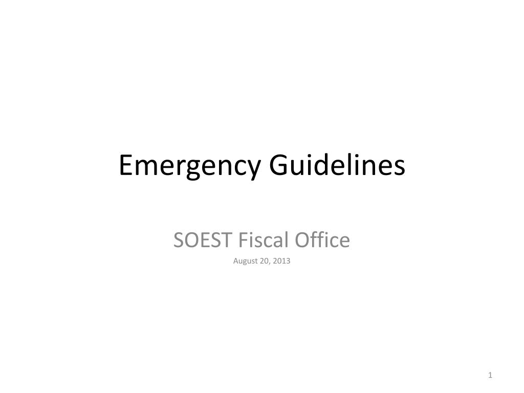PPT - Emergency Guidelines PowerPoint Presentation, free download - ID ...