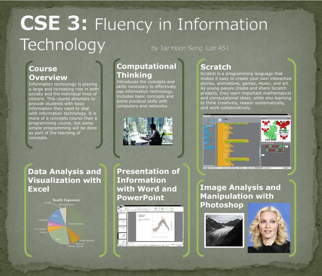 PPT - CSE 3: Fluency in Information Technology by Jae Hoon Song Lab A51 ...