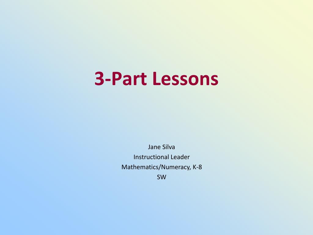 PPT - 3-Part Lessons PowerPoint Presentation, free download - ID:1549441