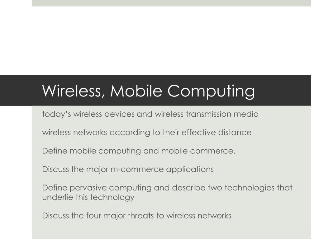 PPT - Wireless, Mobile Computing PowerPoint Presentation, free download ...