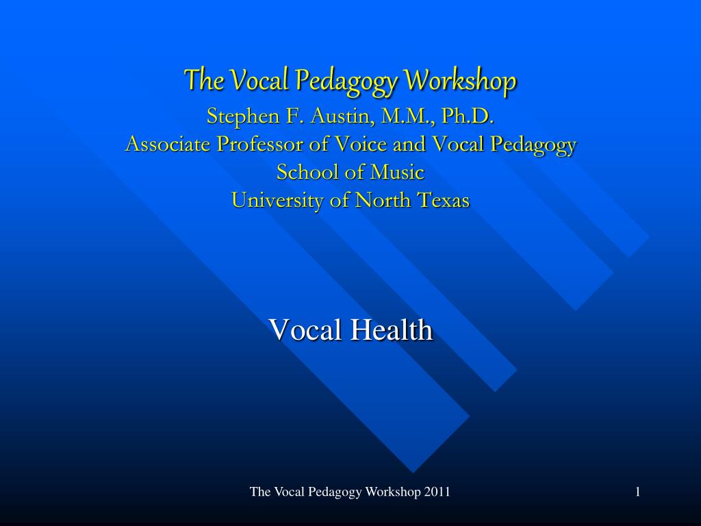 PPT - Vocal Health PowerPoint Presentation, free download - ID:1550101