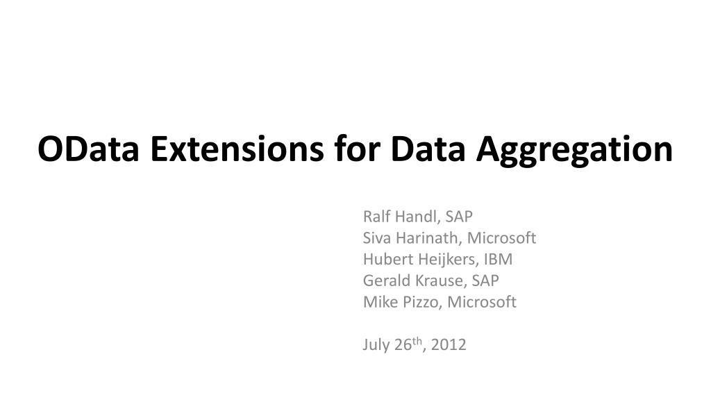 PPT - OData Extensions for Data Aggregation PowerPoint Presentation ...