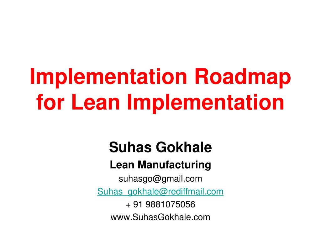 PPT - Implementation Roadmap for Lean Implementation PowerPoint ...