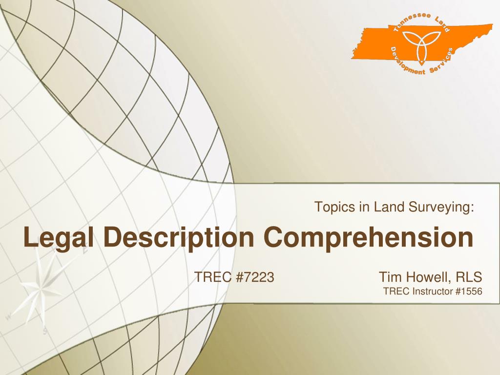 PPT - Legal Description Comprehension PowerPoint Presentation, free ...
