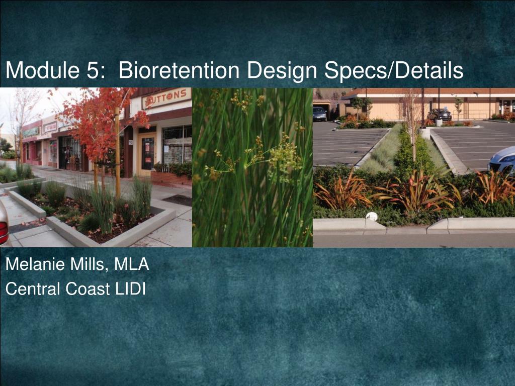 PPT - Module 5: Bioretention Design Specs/Details PowerPoint ...