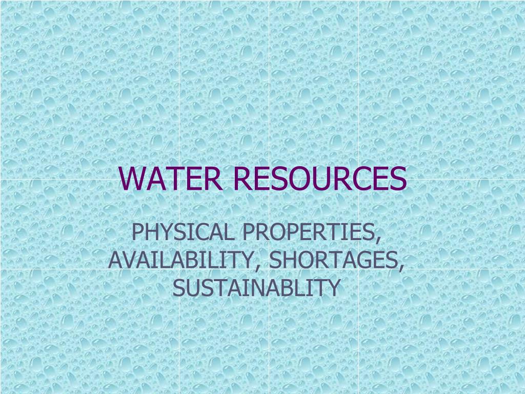 PPT - WATER RESOURCES PowerPoint Presentation, free download - ID:1559626