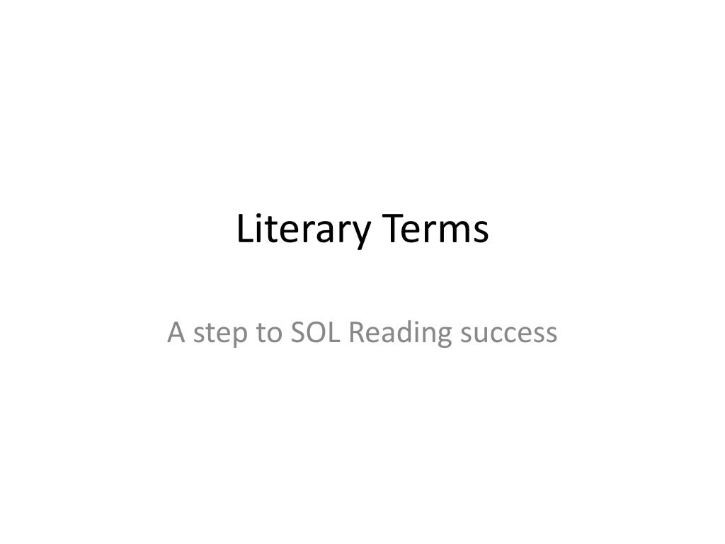 PPT - Literary Terms PowerPoint Presentation, free download - ID:1559681
