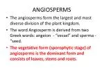PPT - Angiosperms PowerPoint Presentation, free download - ID:5518425