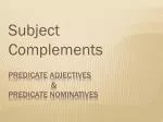 PPT - Predicate Nouns and Adjectives PowerPoint Presentation, free ...