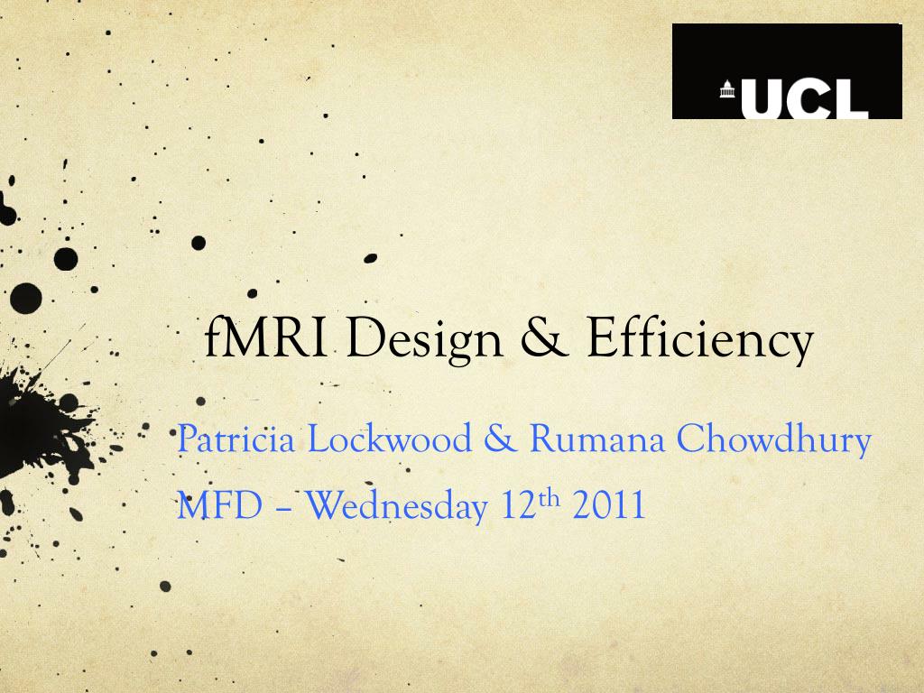 PPT - fMRI Design & Efficiency PowerPoint Presentation, free download ...