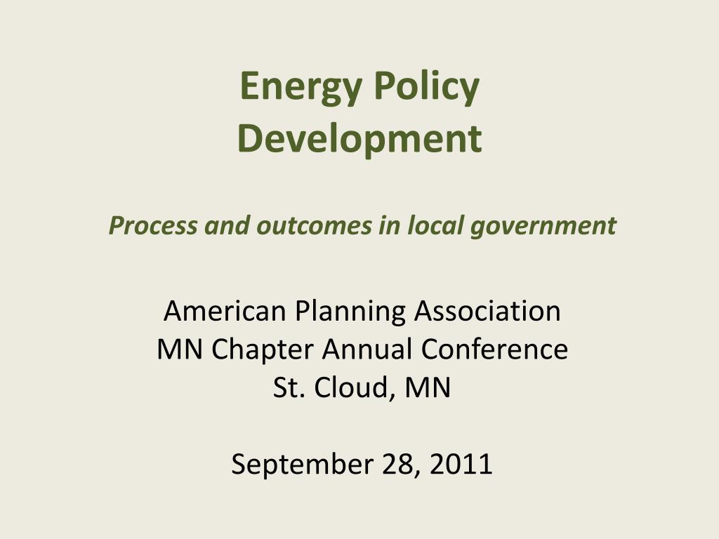 PPT - Energy Policy Development PowerPoint Presentation, free download ...